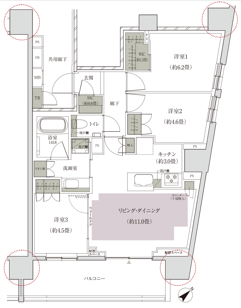 2タイプの3LDKの間取り。家族4人で住むために、どちらを選べば良いか。 | スムログ